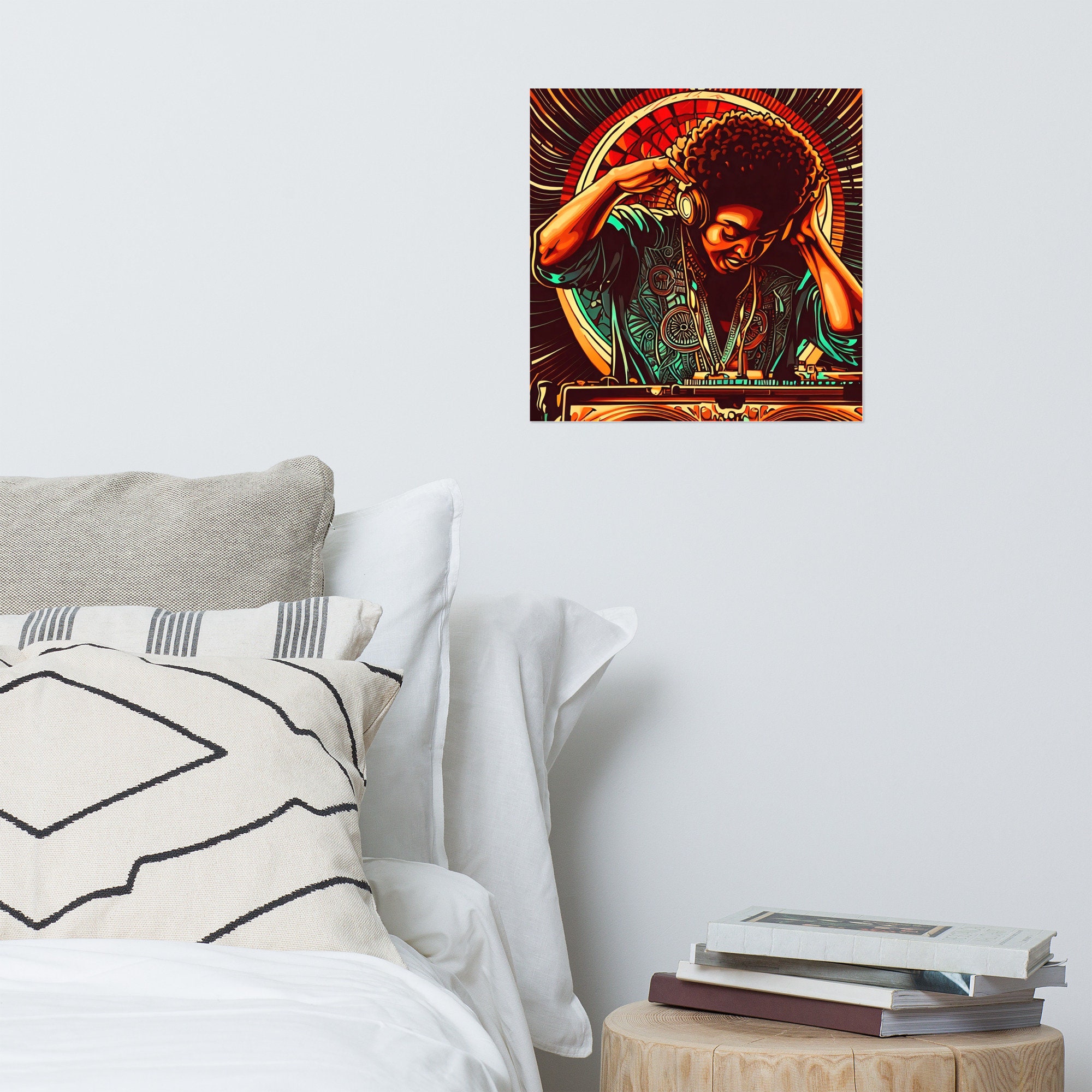 DJ Poster Harlem Renaissance MC Music Afro Wall Art - Etsy