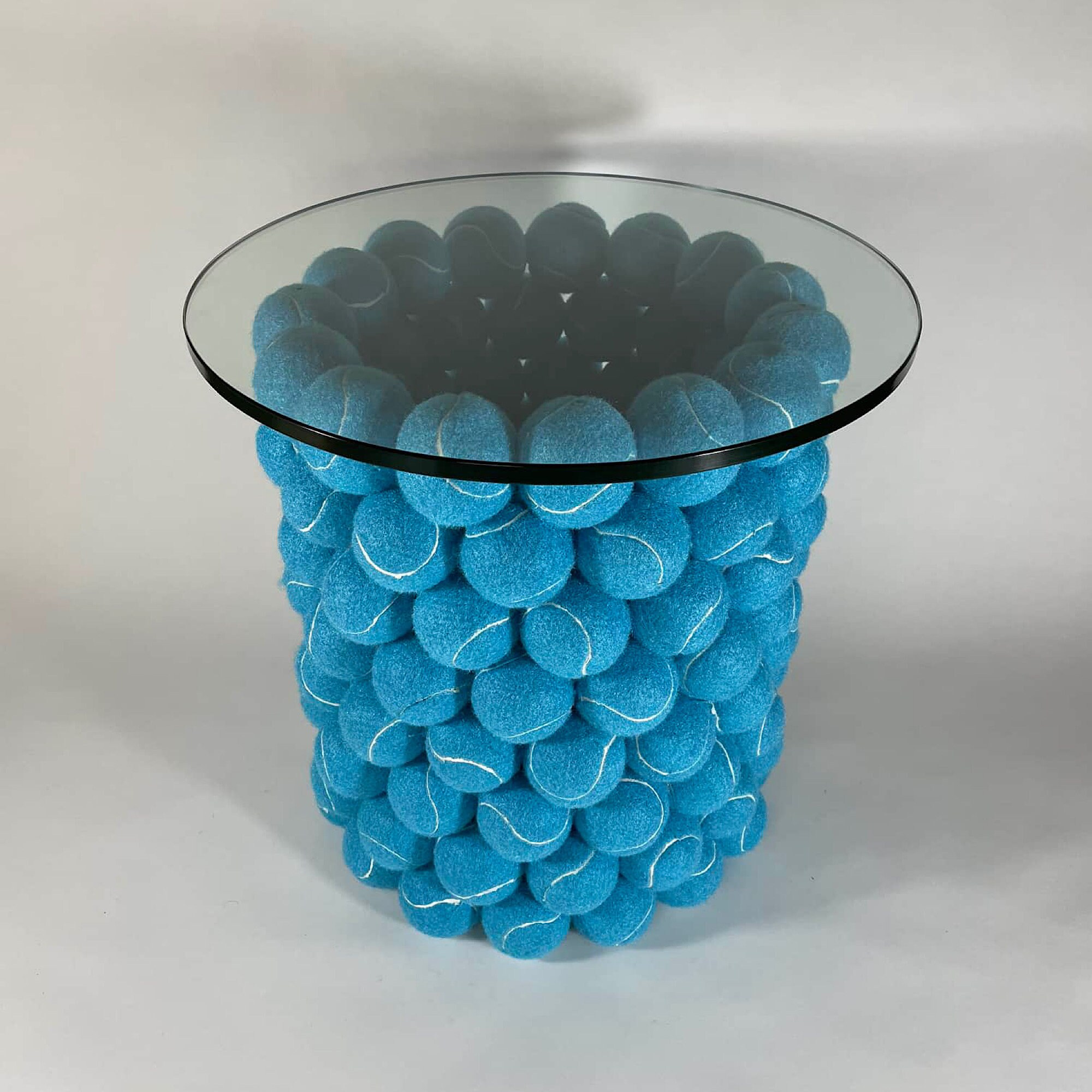 Limited Edition Blue Tennis Ball Table: One of a Kind Side Table, Gifts ...
