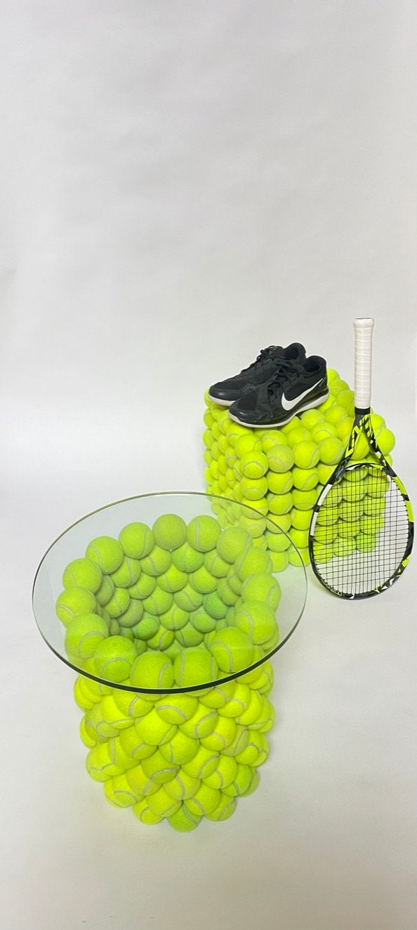 Cube Stool | Modern Sculptural Tennis Ball Seating | Limited Edition ...
