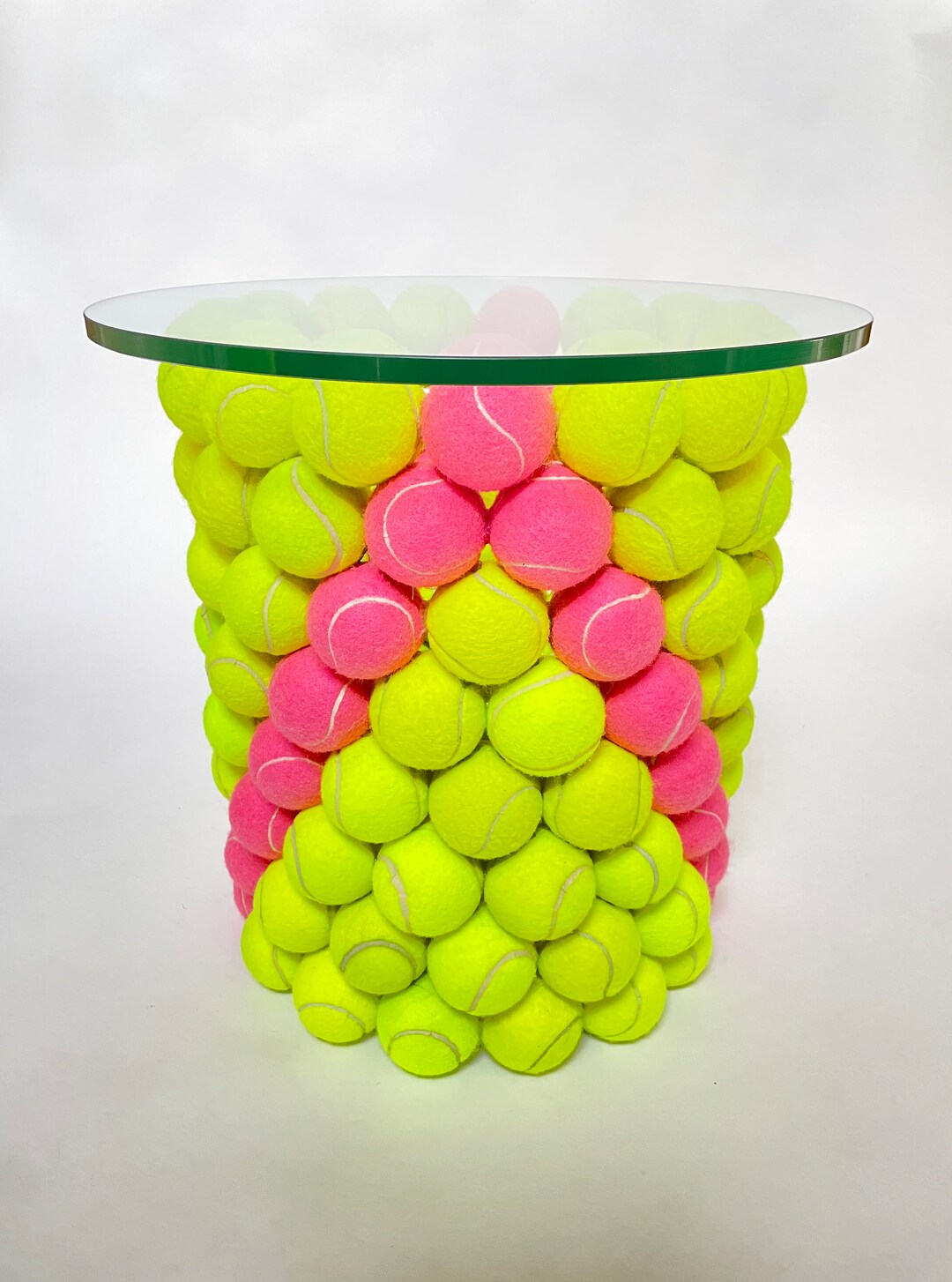 Tennis Ball Table 1 of 1 Limited Edition "pink Wave" : One of a Kind ...