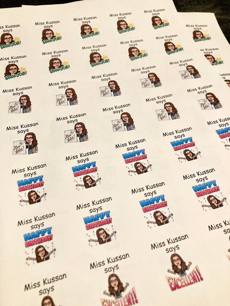 Personalise Your Own Stickers Sheet Company - Etsy