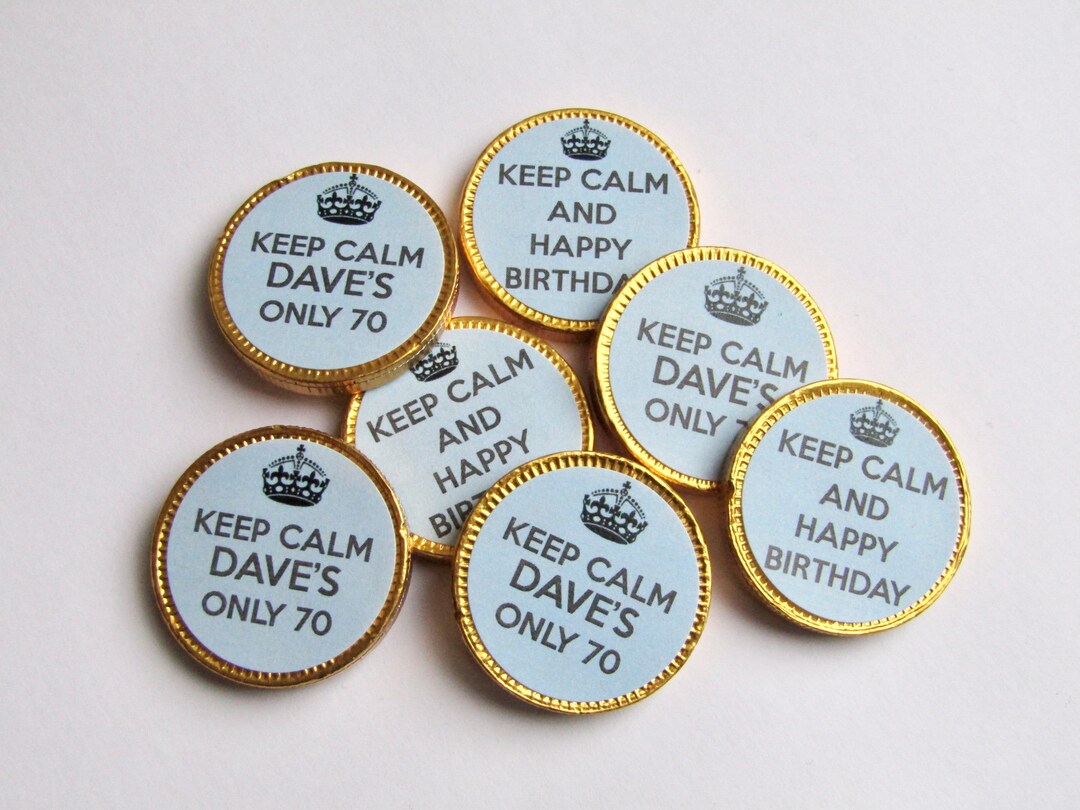 Personalised Keep Calm Chocolate Coins - Etsy