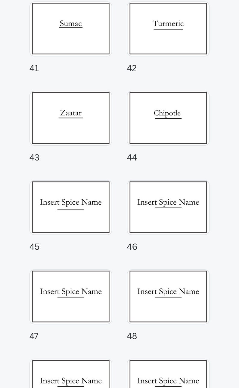 Spice Jar Labels for Pantry Labels for Spice Rack Seasoning Labels for ...