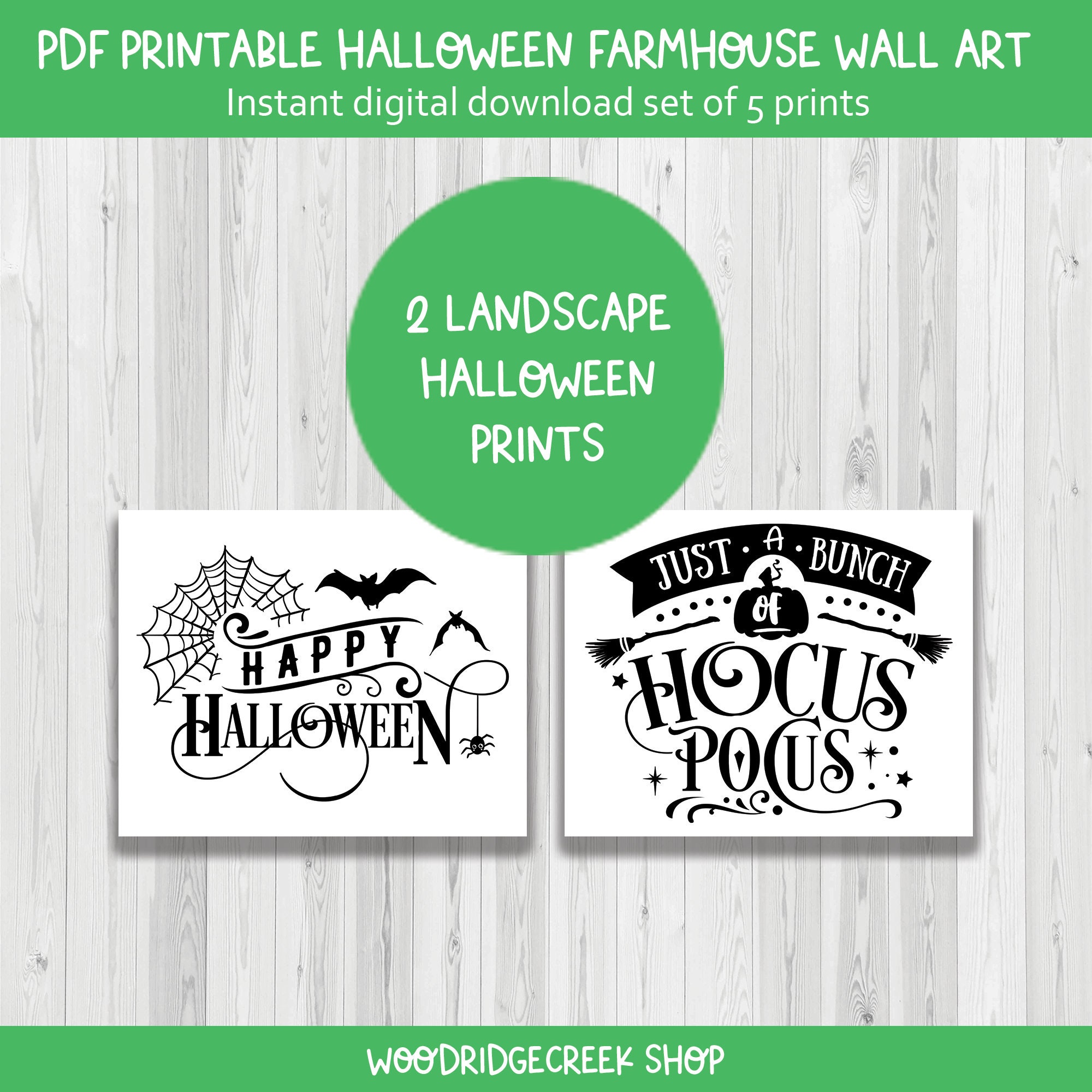 Farmhouse Halloween Set of 5 8x10 Digital Wall Art - Etsy UK