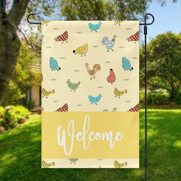 Chicken Garden Flag - Etsy