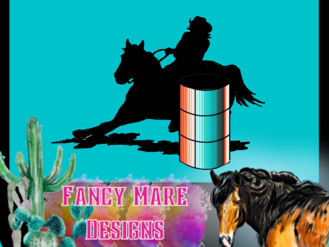 Barrel Racer Clip Art PNG Bundle - Etsy