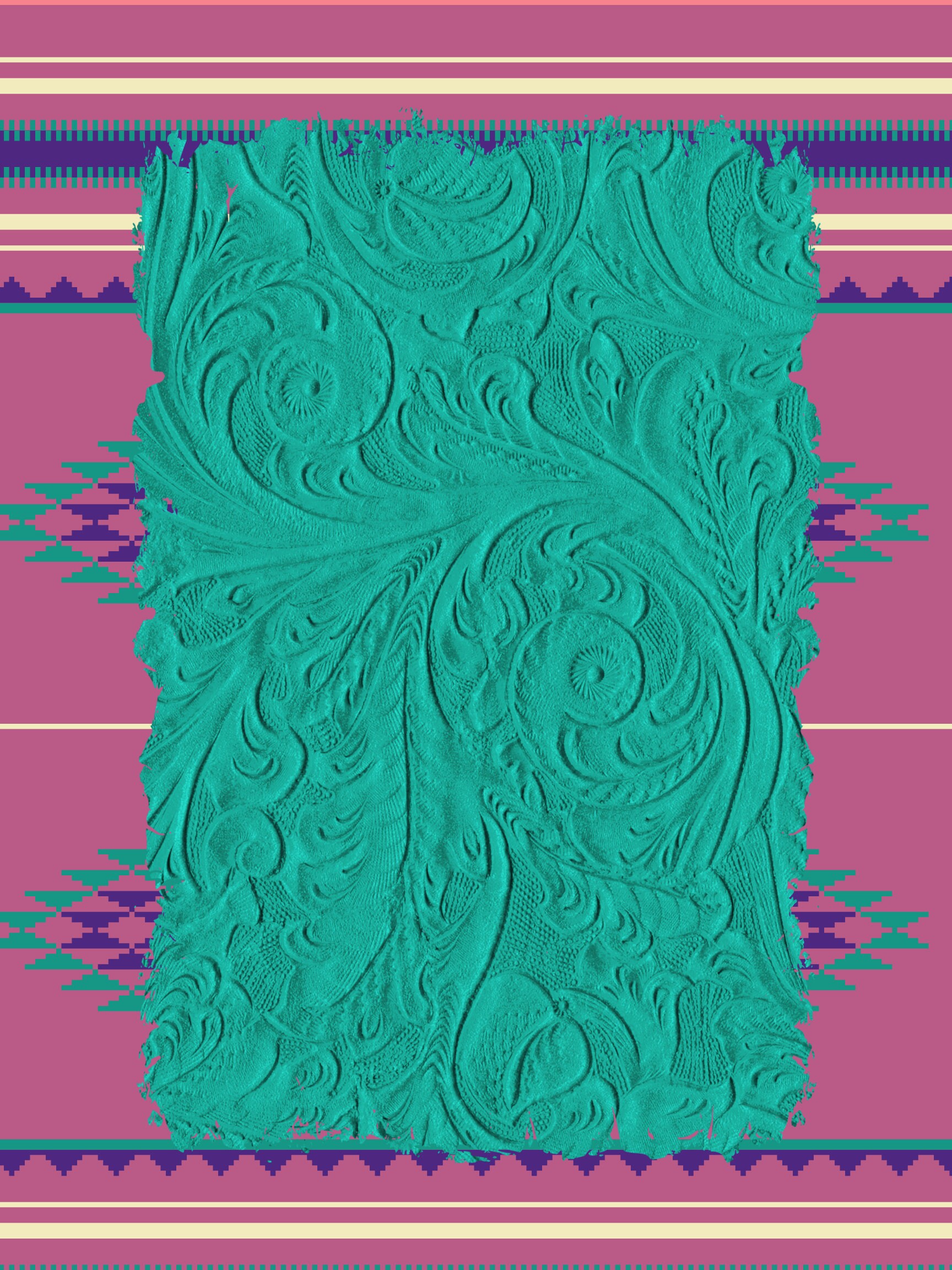 Aztec/serape and Tooled Leather Background PNG File - Etsy