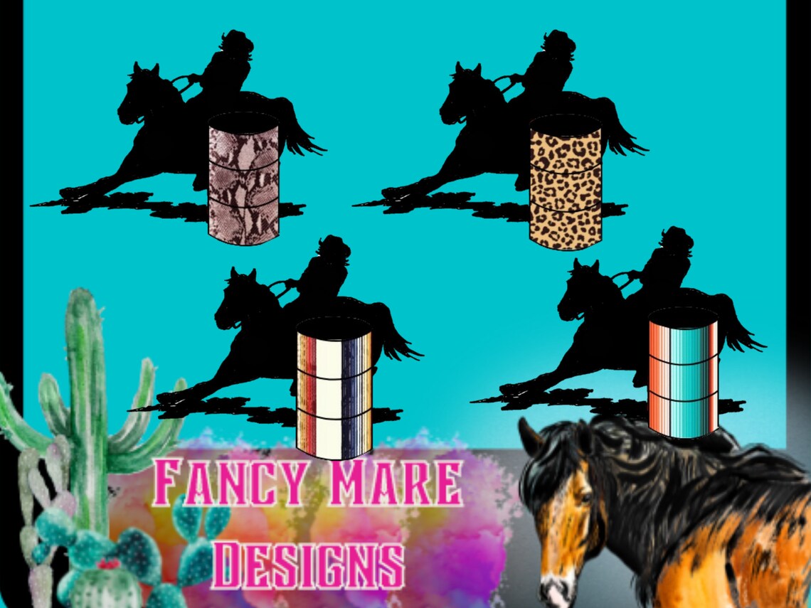 Barrel Racer Clip Art PNG Bundle - Etsy