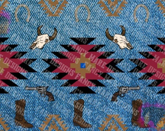 Western Seamless Pattern. Digital Download Only Png File - Etsy