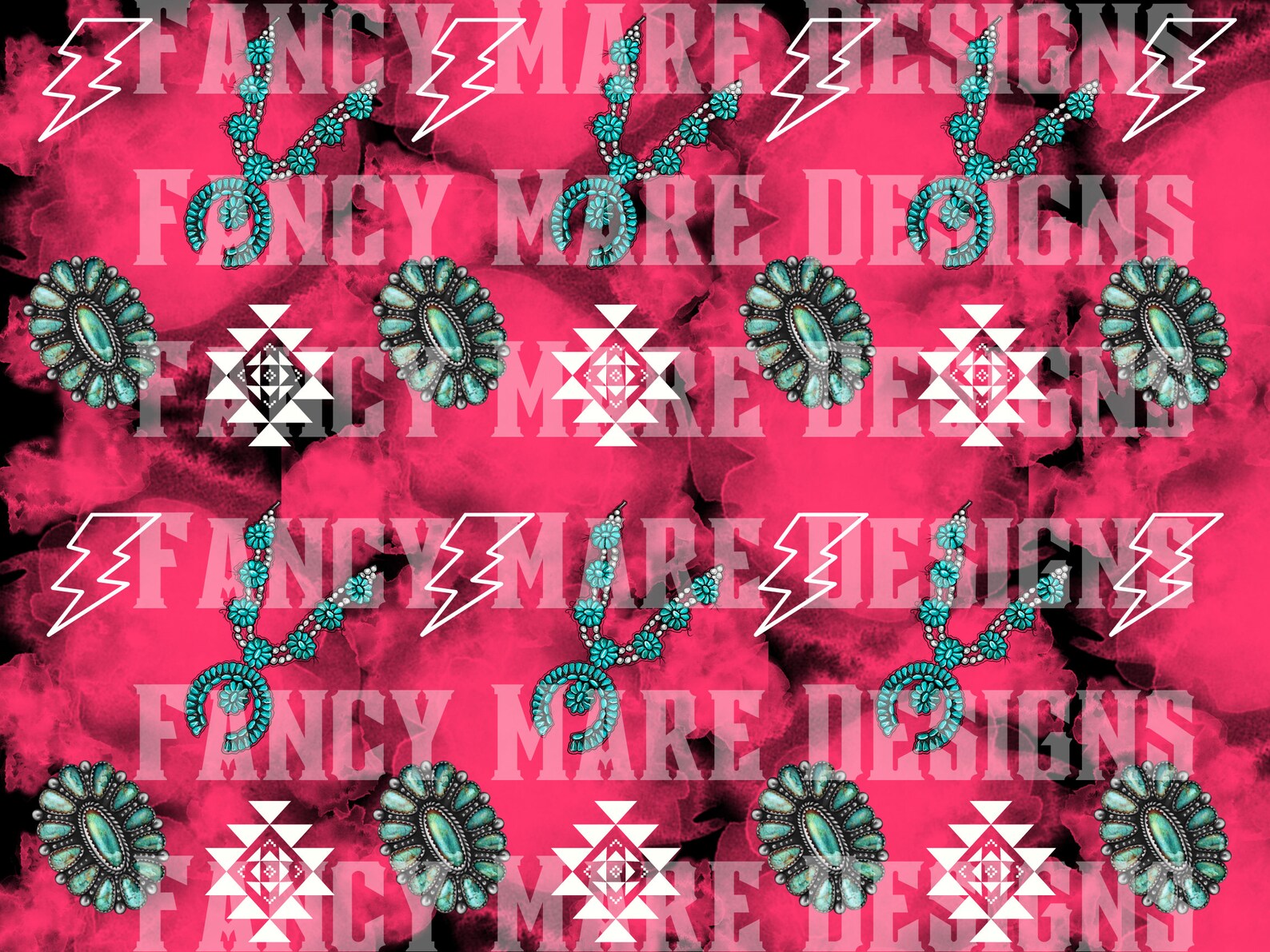 Seamless Western Pattern PNG File - Etsy