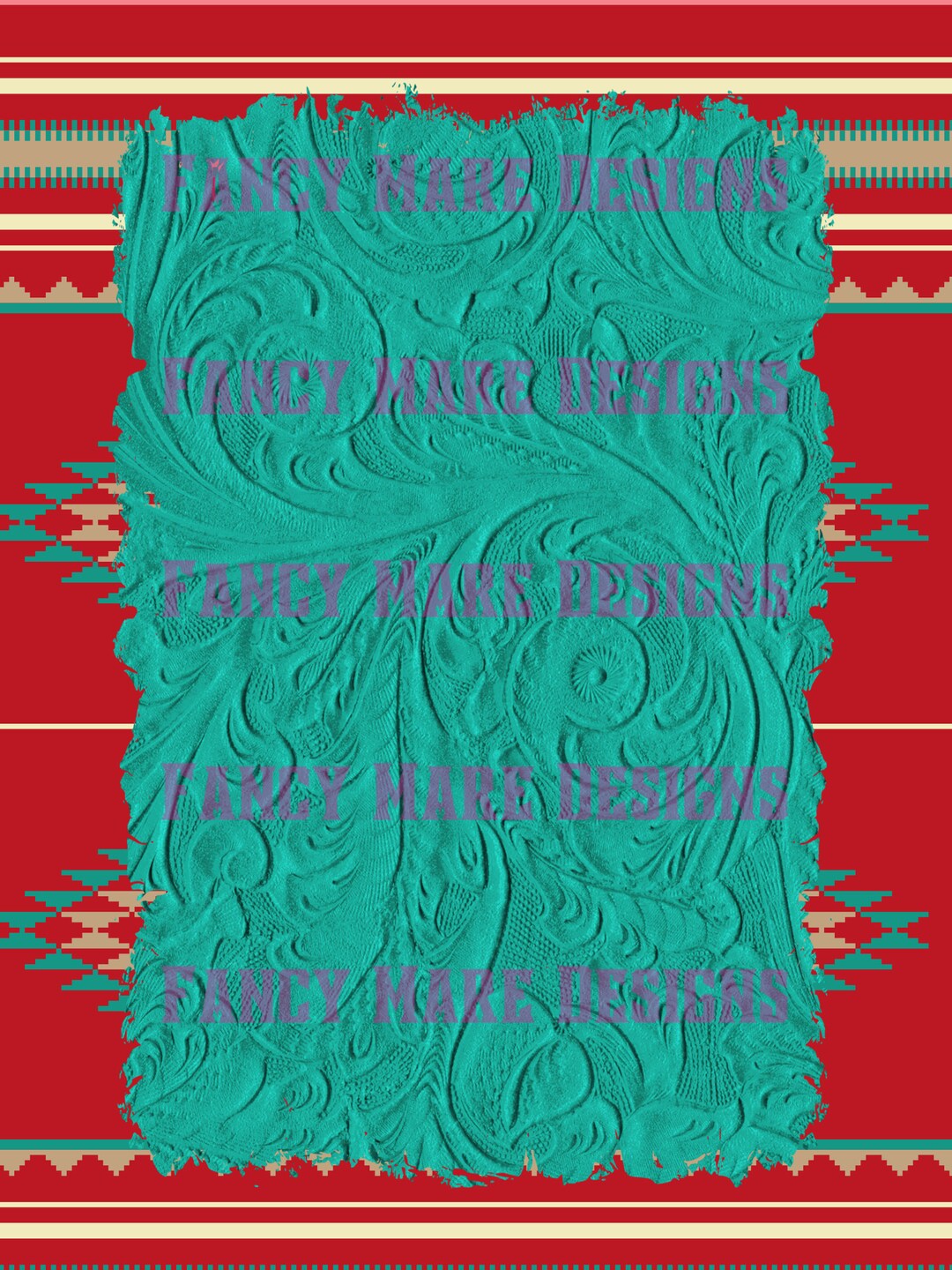 Aztec/serape and Tooled Leather PNG File - Etsy