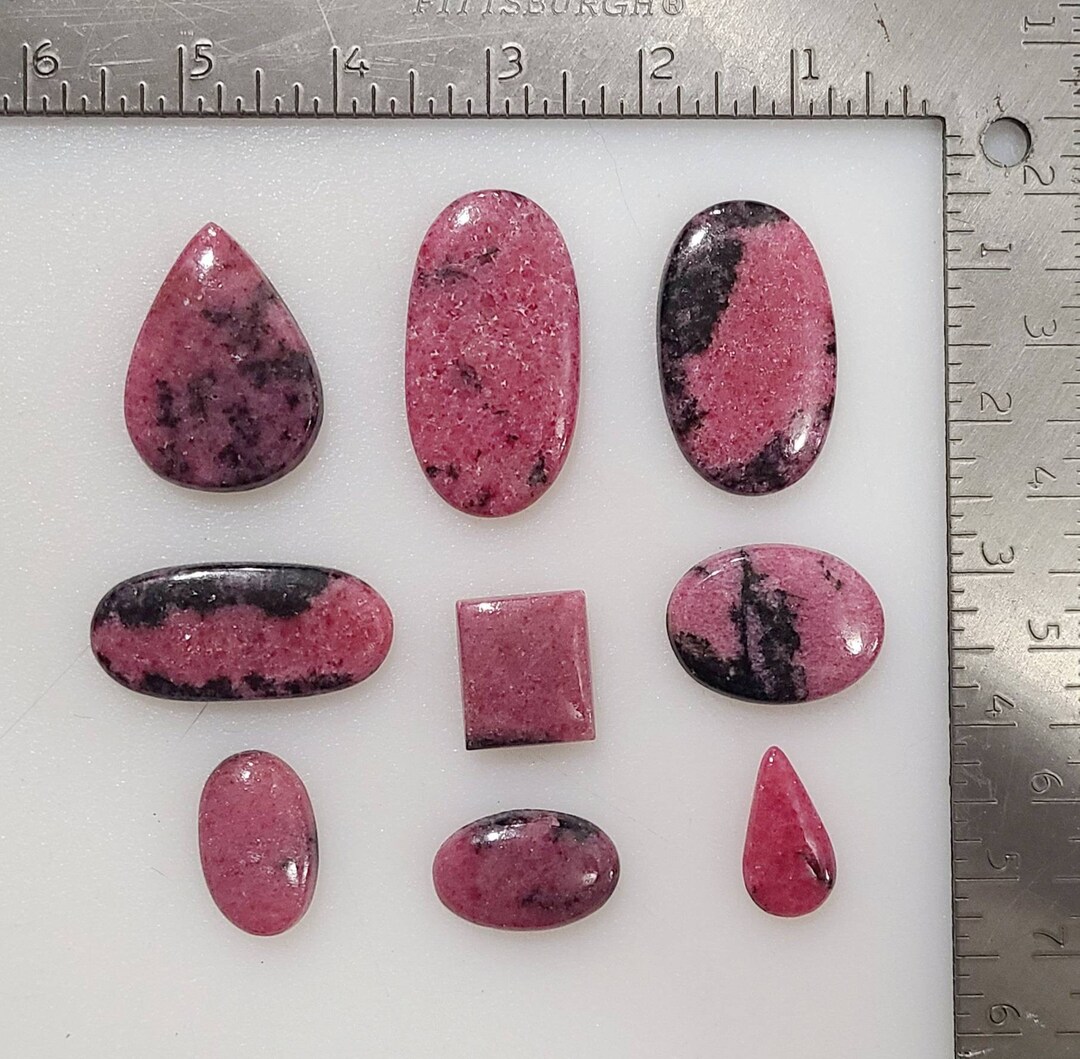 AAA Rhodonite Cabochons Natural Stone Cabs for Wire Wrap Jewelry - Etsy