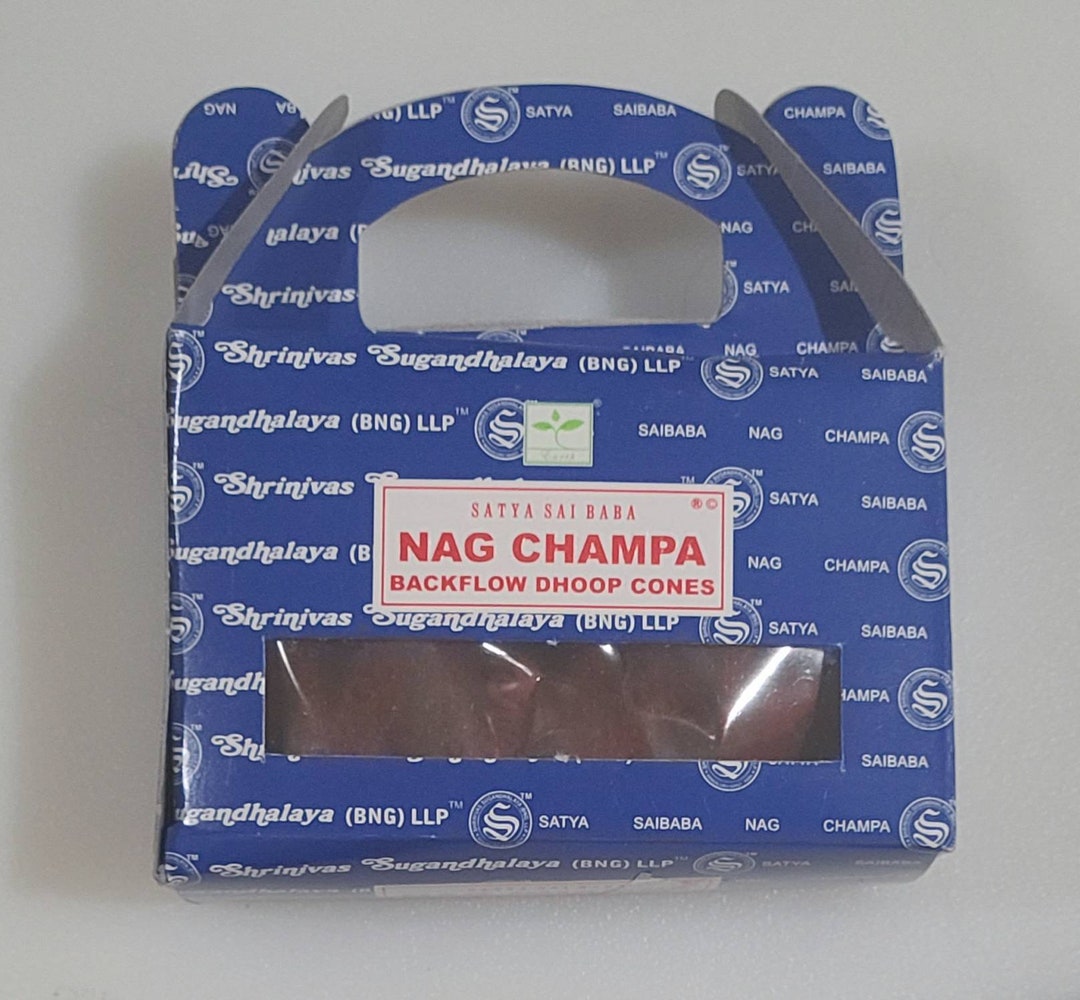 Satya Nag Champa Backflow Incense Box of 24 Cones - Etsy