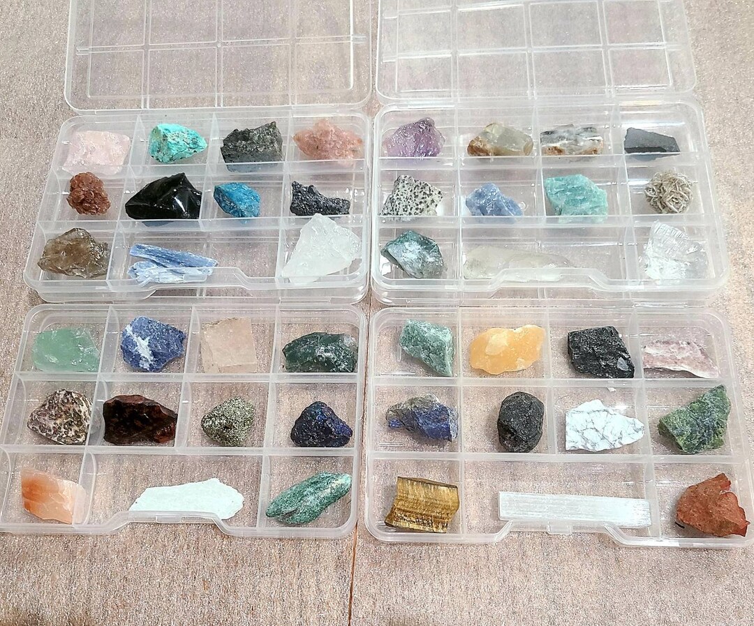 Rock Mineral Crystal Collection Set 103 44 Premium - Etsy