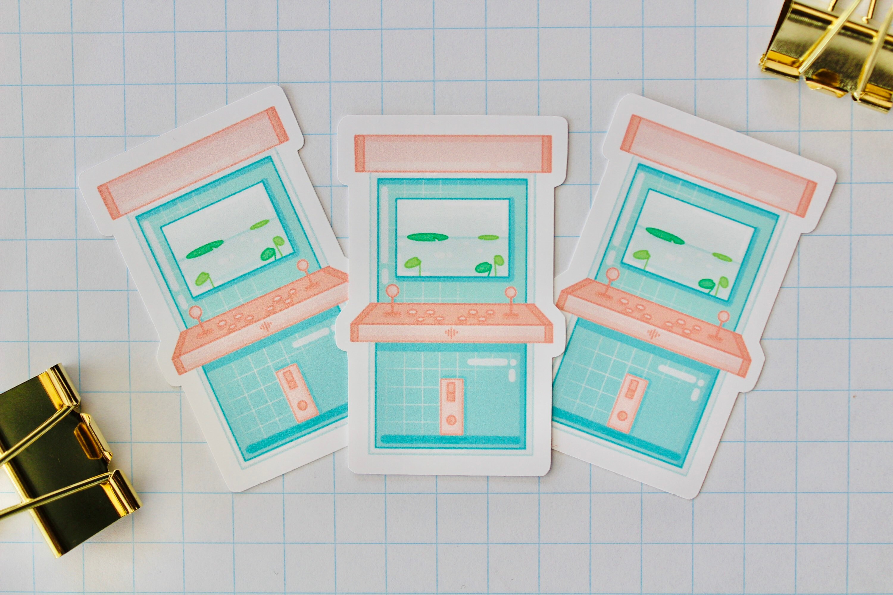 Retro Arcade Machine Sticker Dye Cut Sticker Retro Gaming - Etsy