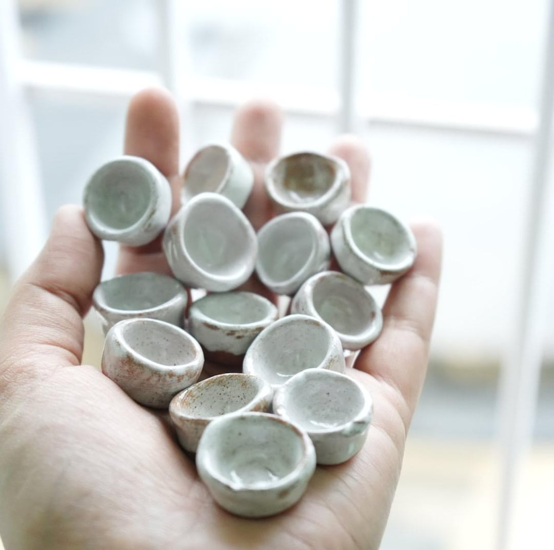 Speckled Ceramic Watercolor Paint Pans - Set of 5, Rustic Artist ...