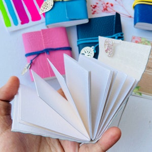 Miniature Watercolor Journal -7x6 Cm, Pocket Diary, Art Book, Handmade ...