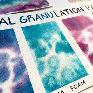 4 Granulating Watercolors - Natural Pigment Handmade Watercolors Paint ...