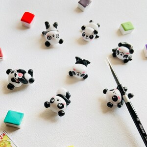 Cute Panda Brushrest , Panda Brush Rest, Resin Panda Garden Figurine ...