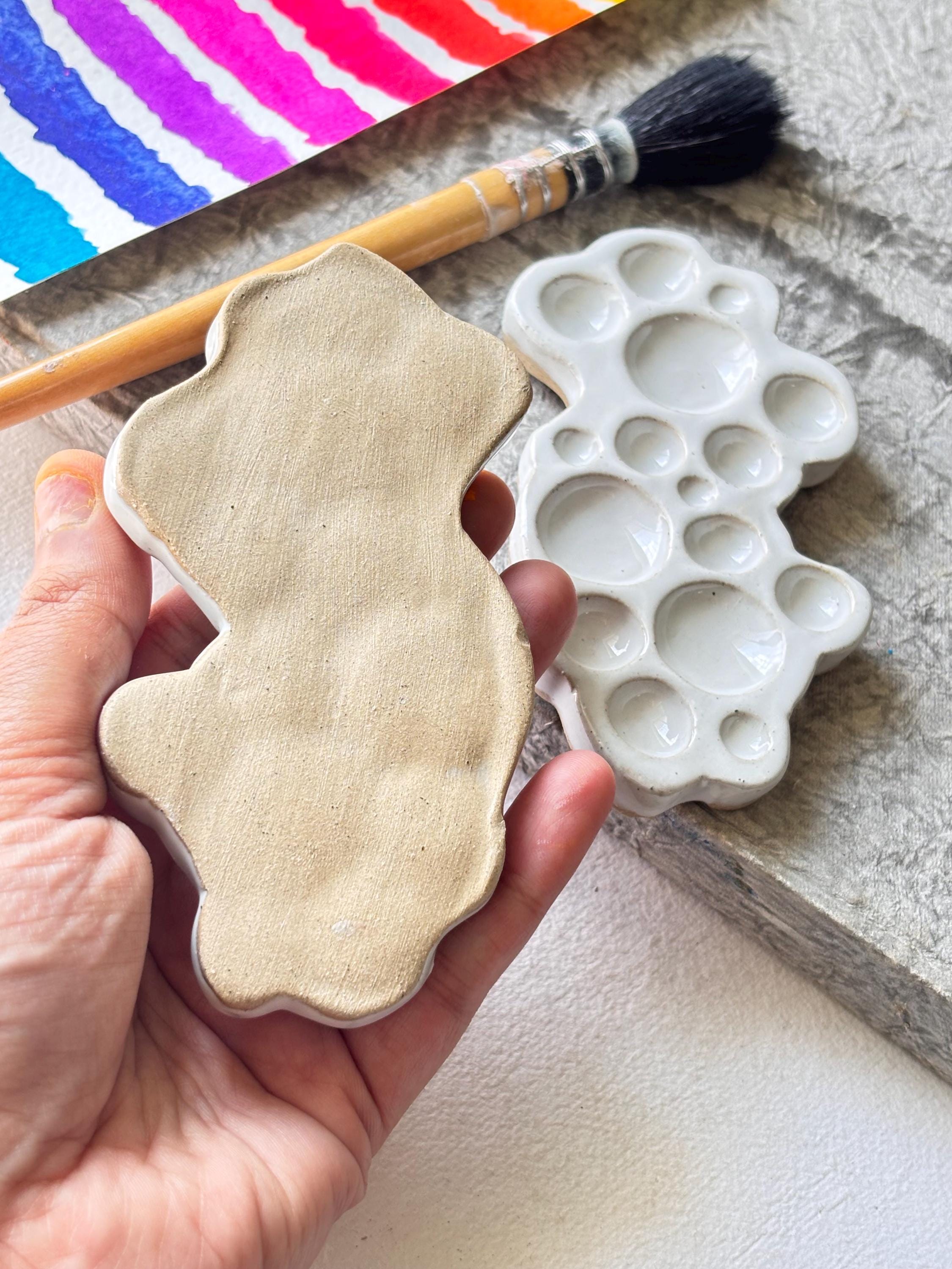 Wobbly Swirly Ceramic Palette - Etsy