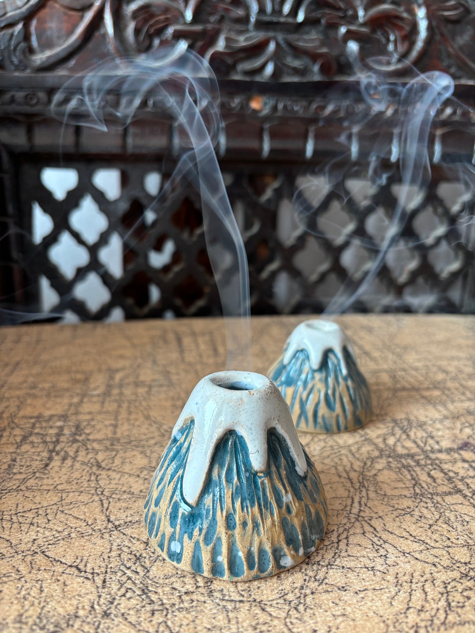 Mountain Shaped Incense Burner Handmade Ceramic Incense Burner I ...