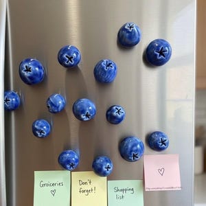 Ceramic Blueberry Fridge Magnet - Pack of 5 ( Approx 1. 2 - 1.5 Cm ...
