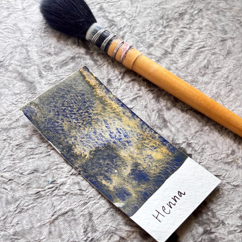 HENNA- Yellow Ochre, Green Blue Granulating Watercolor Paint - Unique ...
