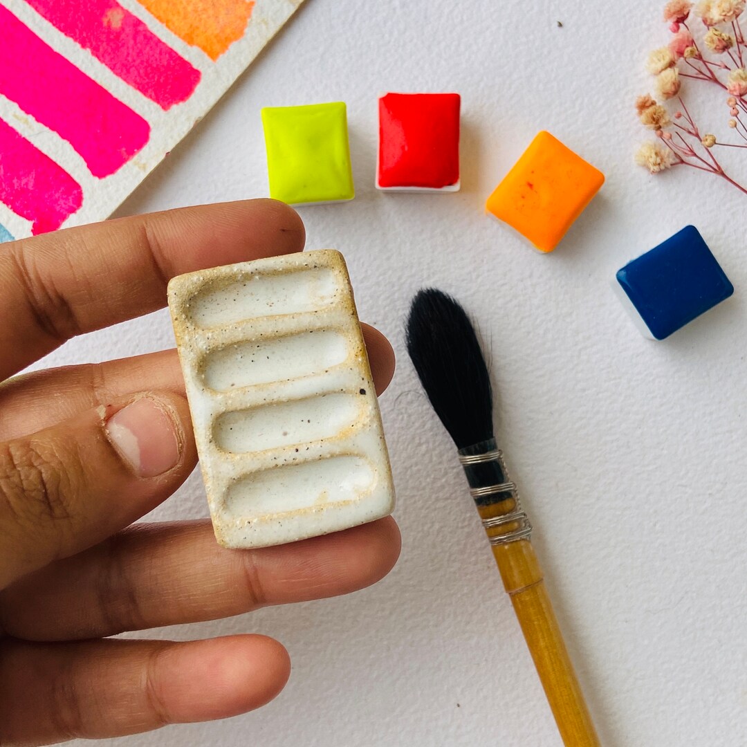 Ceramic Palette Watercolor Palette Mixing Tray Paint Palette ...
