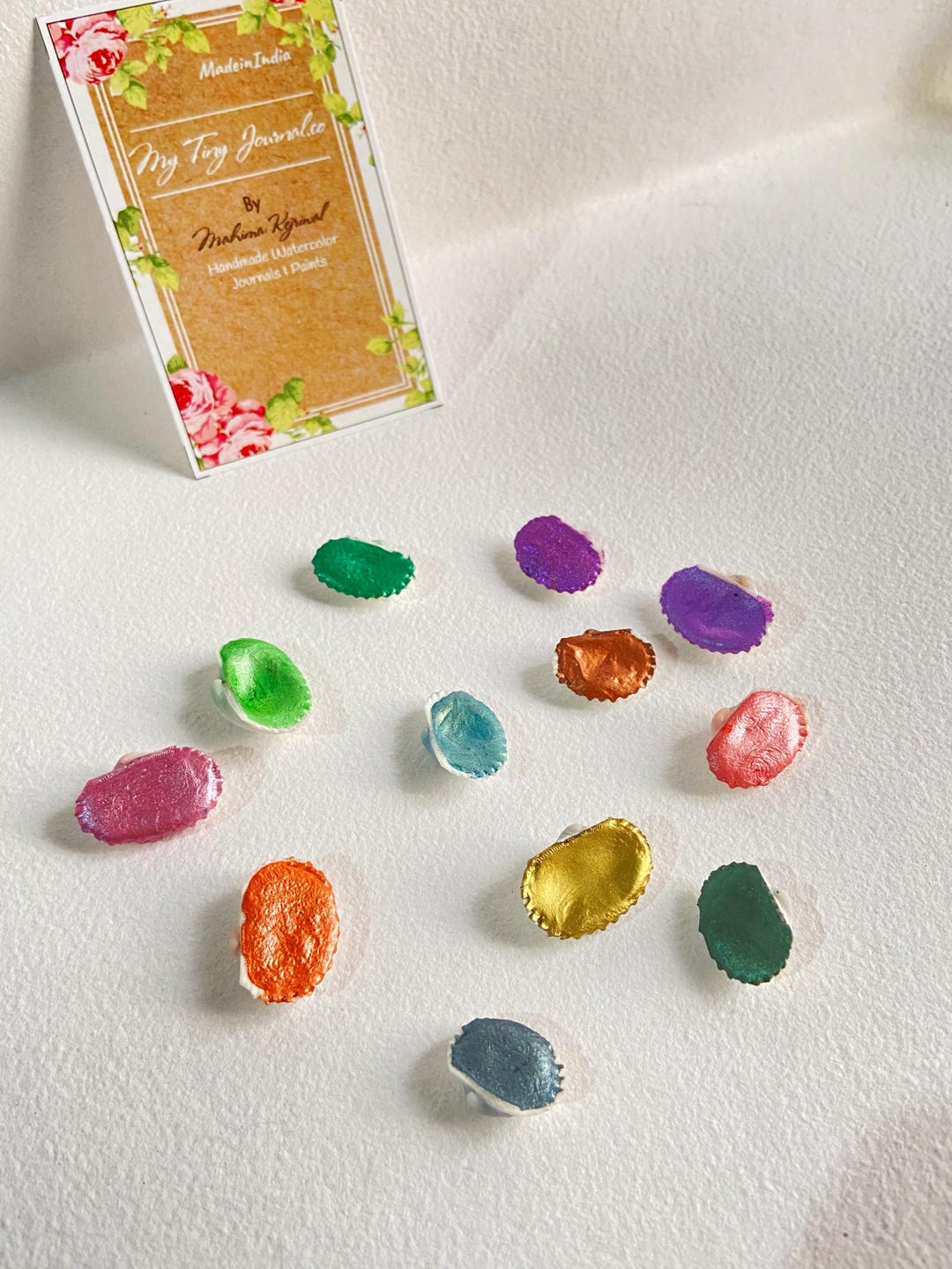 Metallic Watercolor Paint Set – 15 Shell Pans, Handmade Artist Gift - Etsy