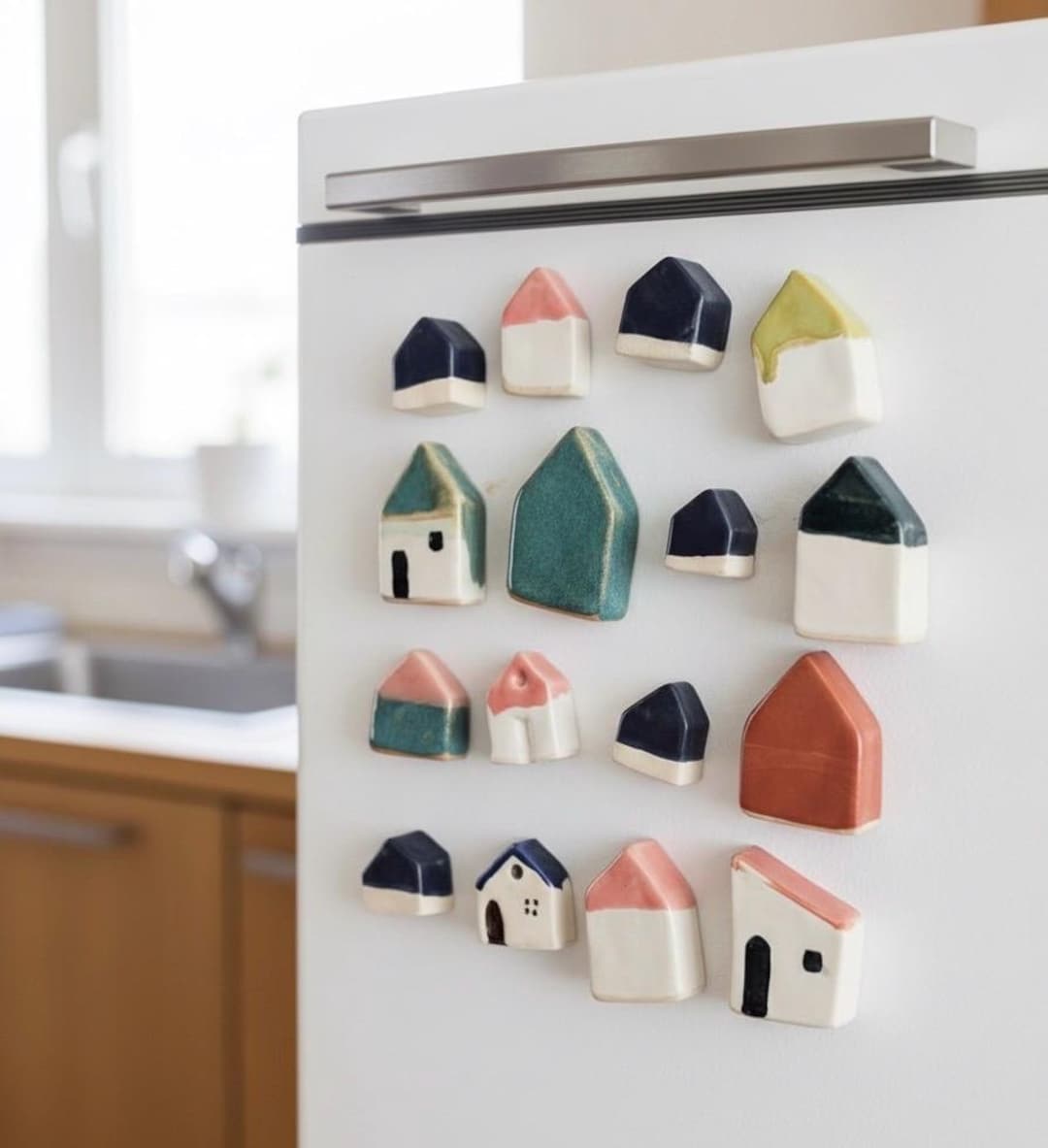 Handmade Ceramic House Fridge Magnet: Mystery Kitchen Decor - Etsy
