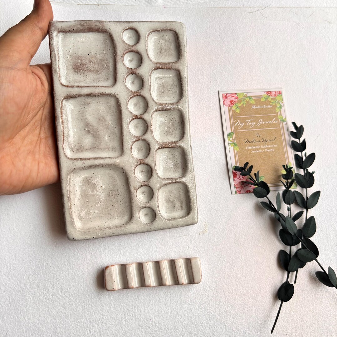 Large Ceramic Palette, Handmade Ceramic Palette, Gift for Artists ...
