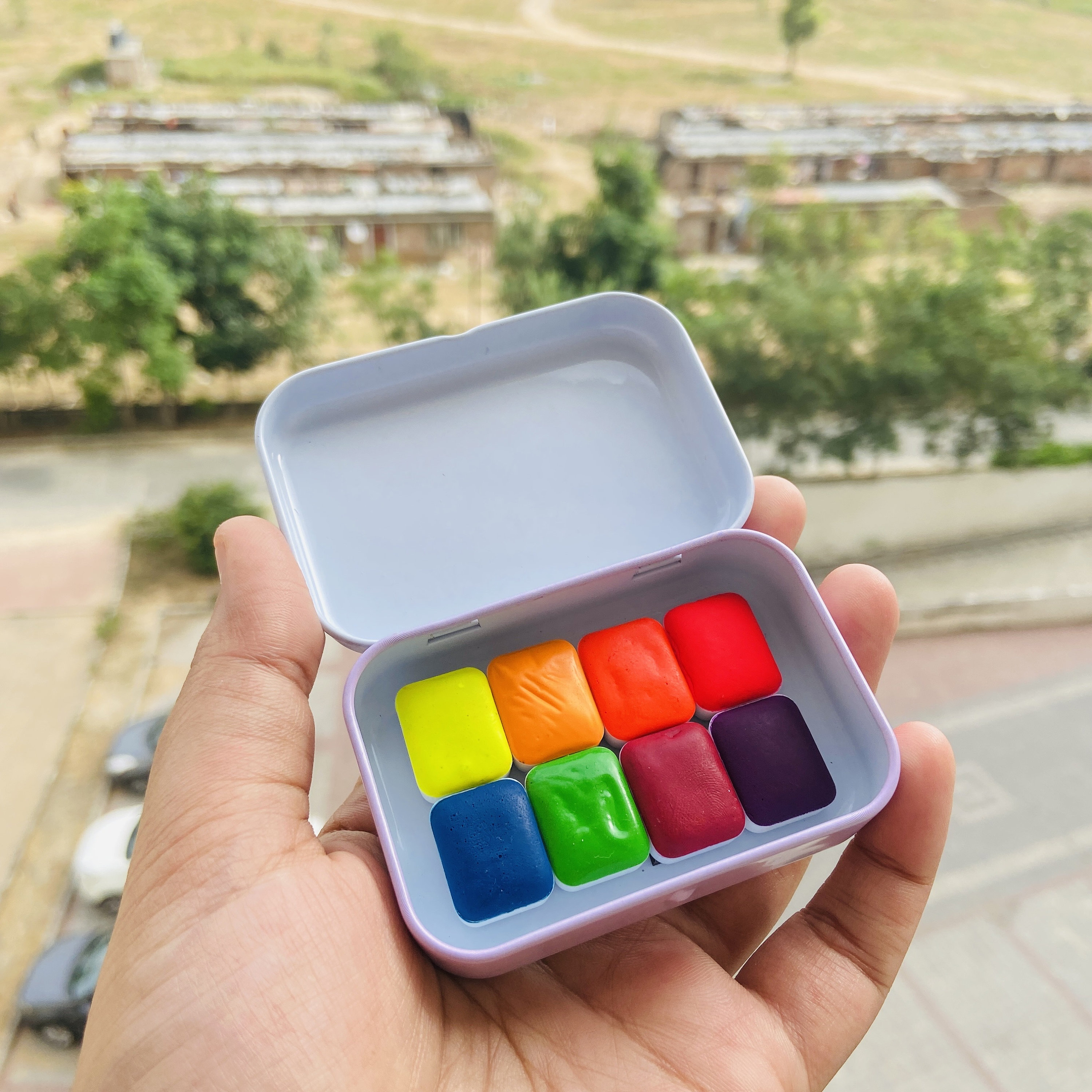 Neon Paint Set-8 Pans - Neon Handmade Watercolor Paint, Creamy Neon ...