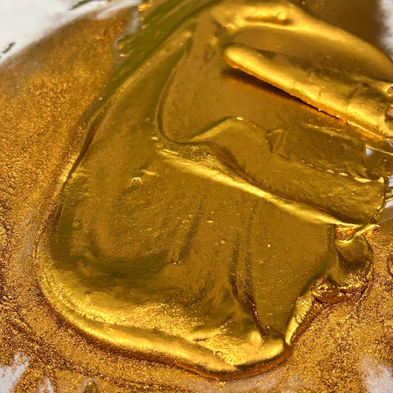 Dry Handmade Mica Paints - Deep Desert Gold Metallic Watercolor ...