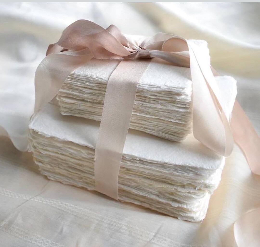 Handmade Deckle Edge Cotton Paper, 6x4 Inch, 20 Sheets - Etsy
