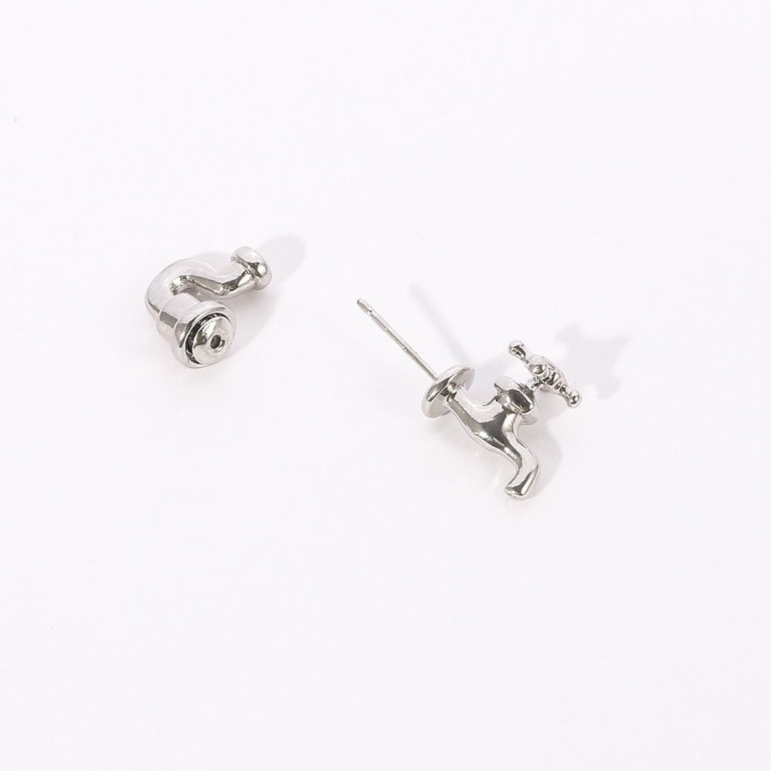Water-tap Earring. Faucet, Punk, 3D, Jewelry, Modern, Stud, Creative ...