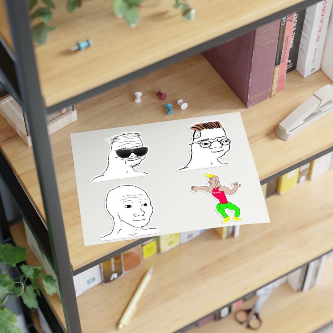 Wojak, Boomer, Zoomer and Chad Crypto Meme Sticker Sheets 4 in 1, Troll ...