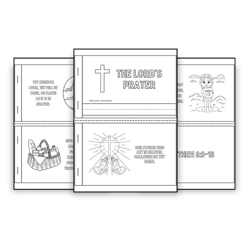 The Lord's Prayer Lesson Kids Bible Study for Children Faith-based ...