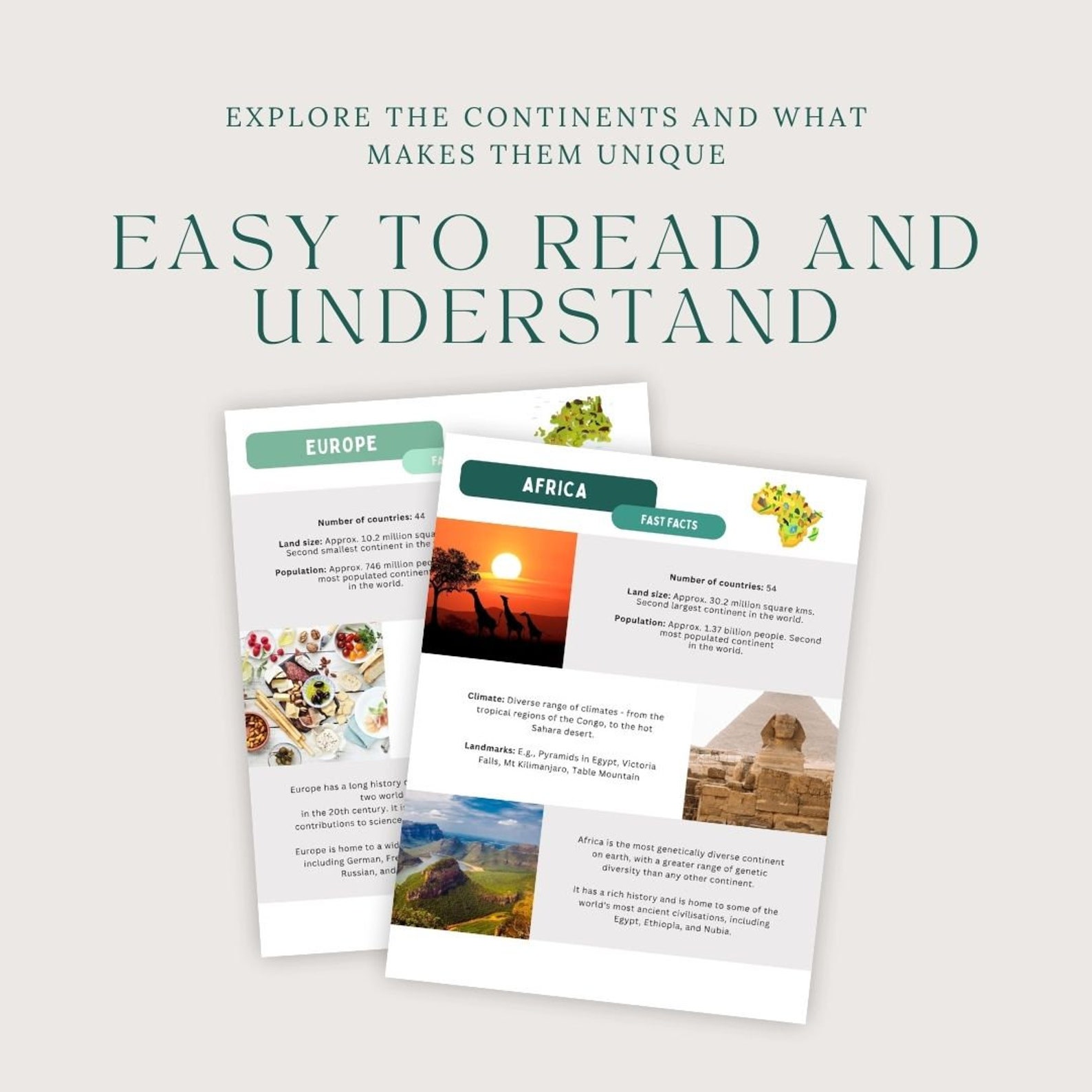 Continent Unit Study - Homeschool Continent Study Guide Continent ...