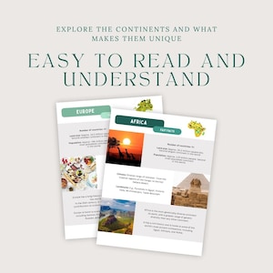 Continent Unit Study - Homeschool Continent Study Guide Continent ...