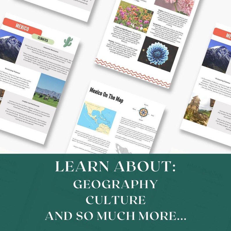 Mexico Unit Study for Elementary Students (digital PDF Download) - Etsy