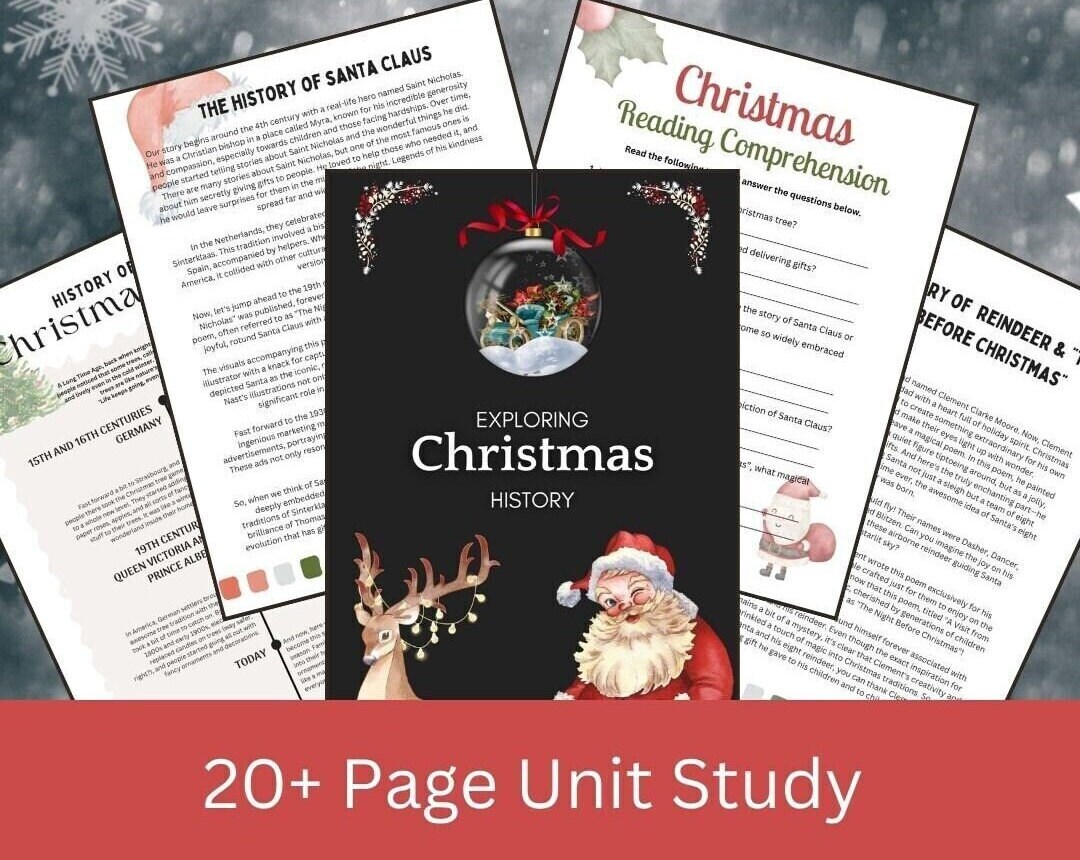 Christmas History Unit Study Christmas Learning Educational Resources ...