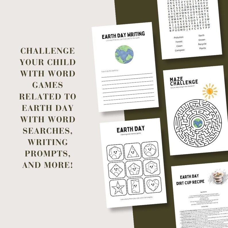 Earth Day Unit Study - Earth Day Printouts, Earth Day Homeschool Lesson ...
