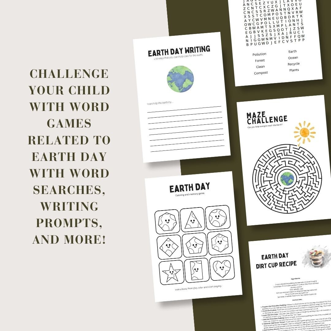 Earth Day Unit Study - Earth Day Printouts, Earth Day Homeschool Lesson ...