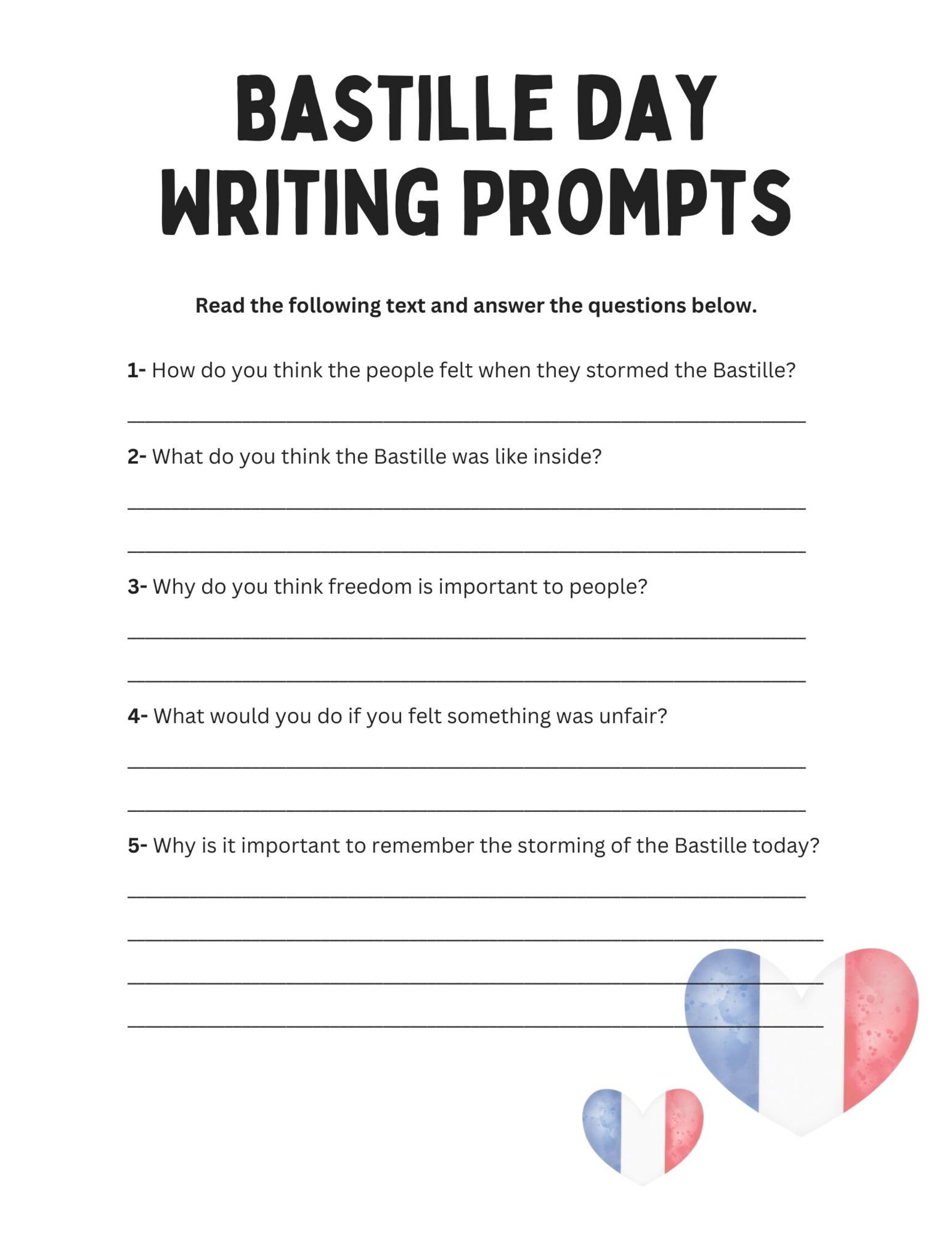 Bastille Day Elementary Activities Bastille Day Lesson Plans Bastille ...