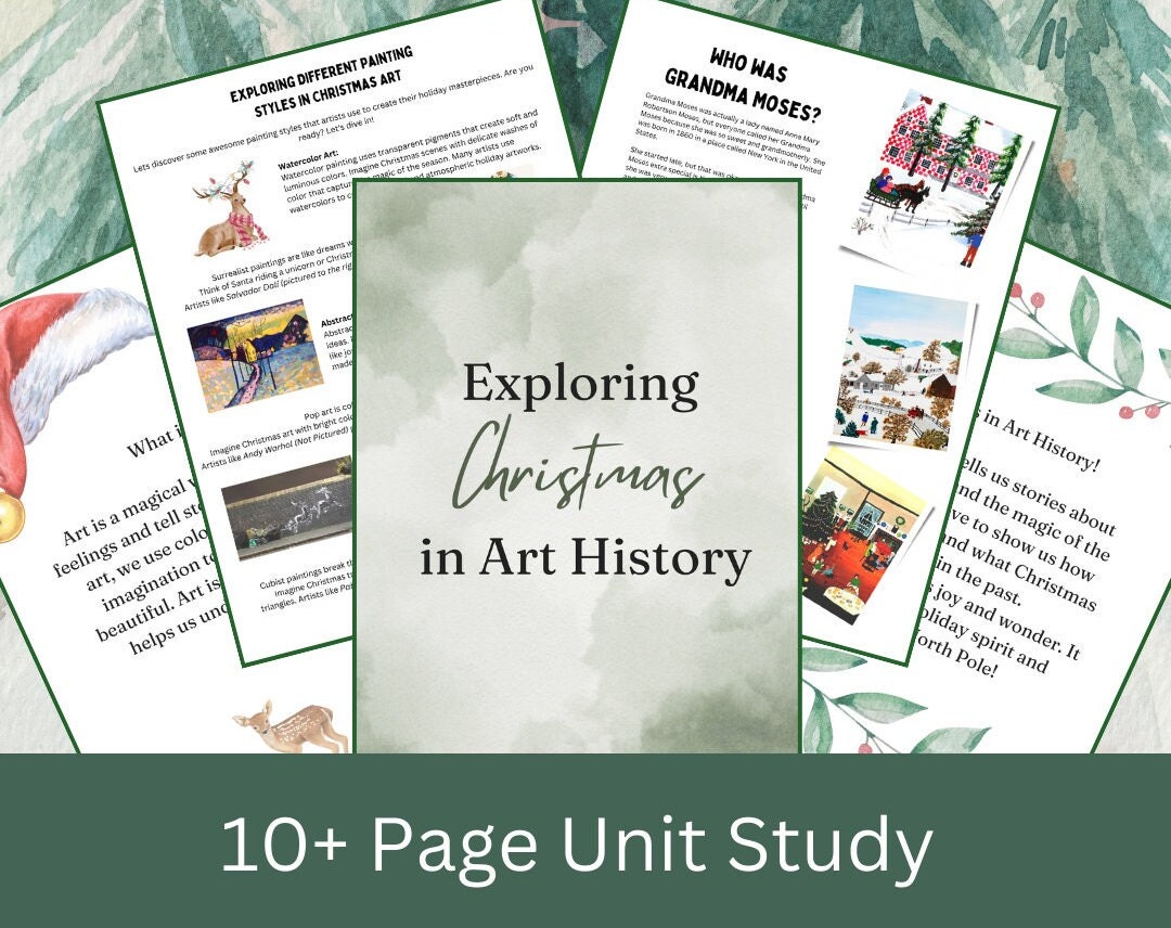 Christmas Art History Unit Study Christmas Learning, Winter, Homeschool ...