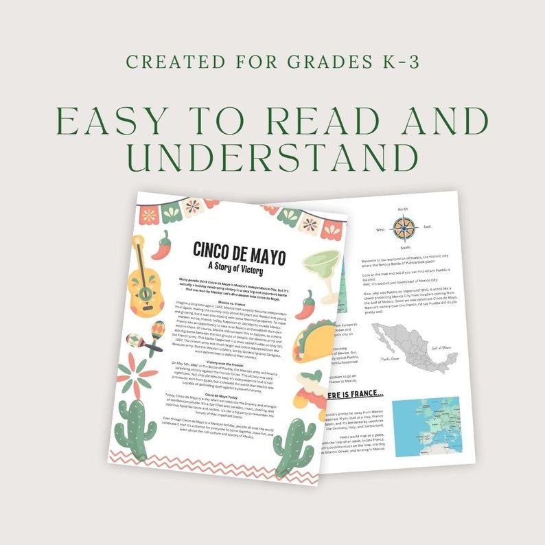 Cinco De Mayo Worksheets for Kids Cinco De Mayo Unit Study for ...
