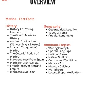 Mexico Unit Study for Elementary Students (digital PDF Download) - Etsy