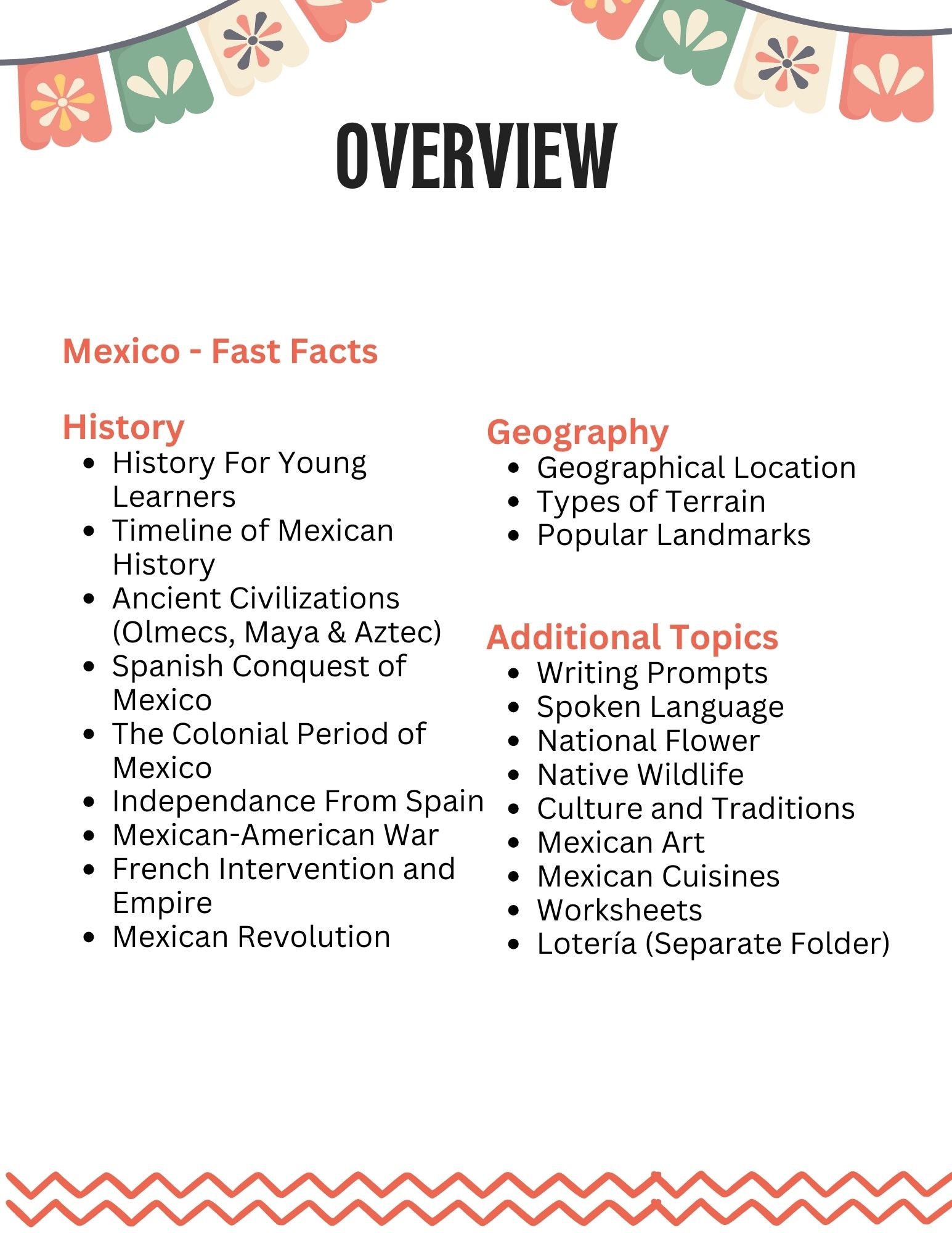 Mexico Unit Study for Elementary Students (digital PDF Download) - Etsy