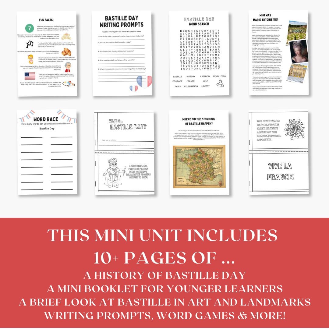 Bastille Day Elementary Activities Bastille Day Lesson Plans Bastille ...