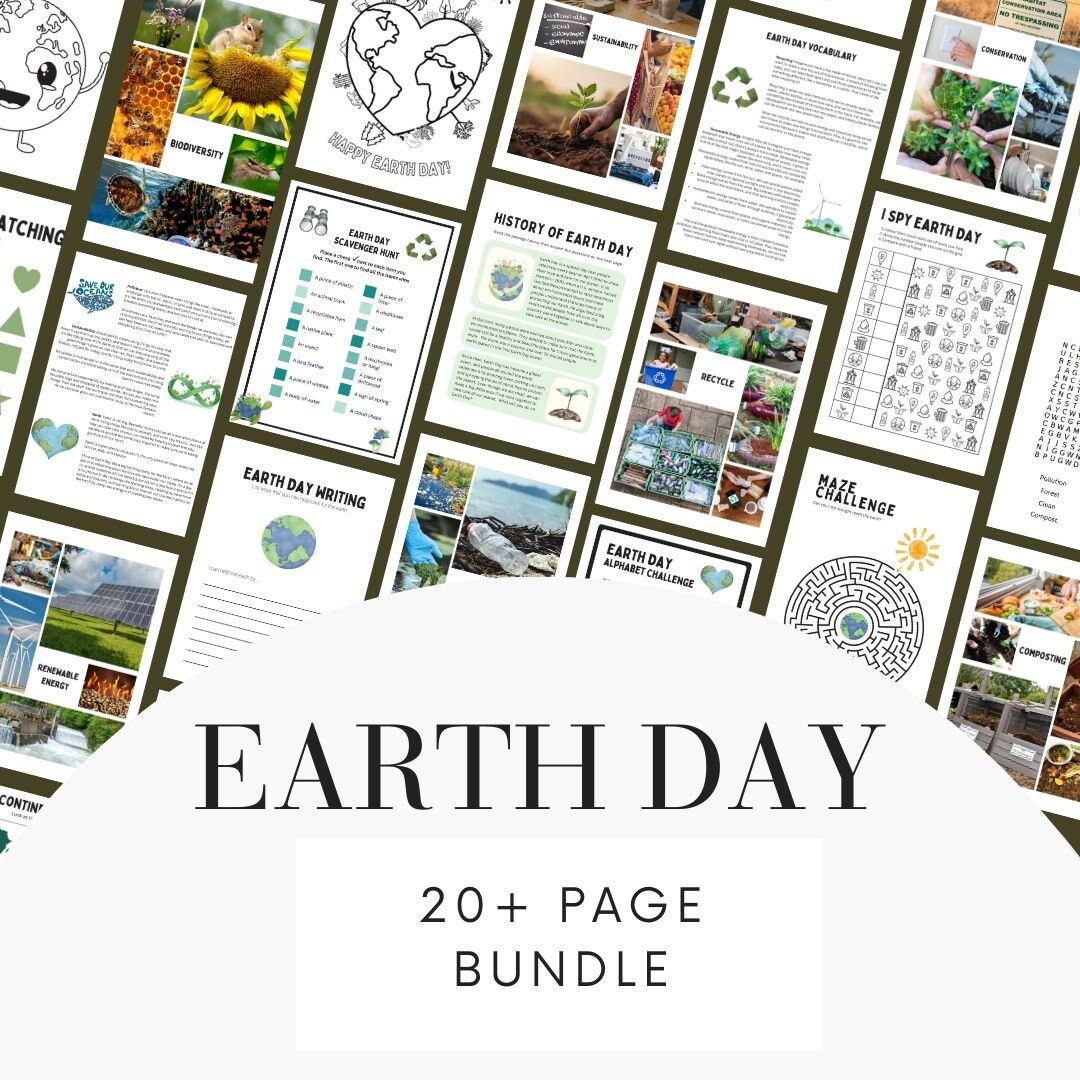Earth Day Unit Study - Earth Day Printouts, Earth Day Homeschool Lesson ...